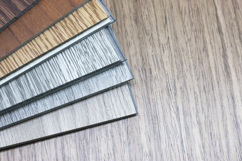 Examples of Ready-made Vinyl Flooring for Interior Work Stock Photo ...