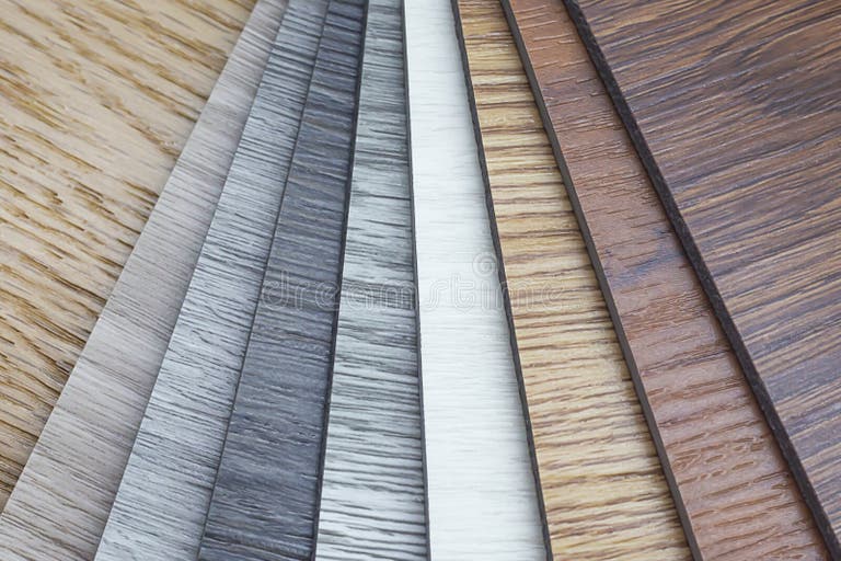 Examples of Ready-made Vinyl Flooring for Interior Work Stock Photo ...