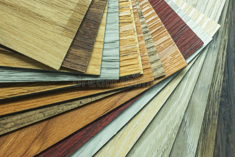 Examples of Ready-made Vinyl Flooring for Interior Work Stock Photo ...
