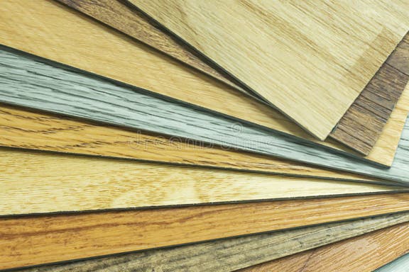 Examples of Ready-made Vinyl Flooring for Interior Work Stock Photo ...