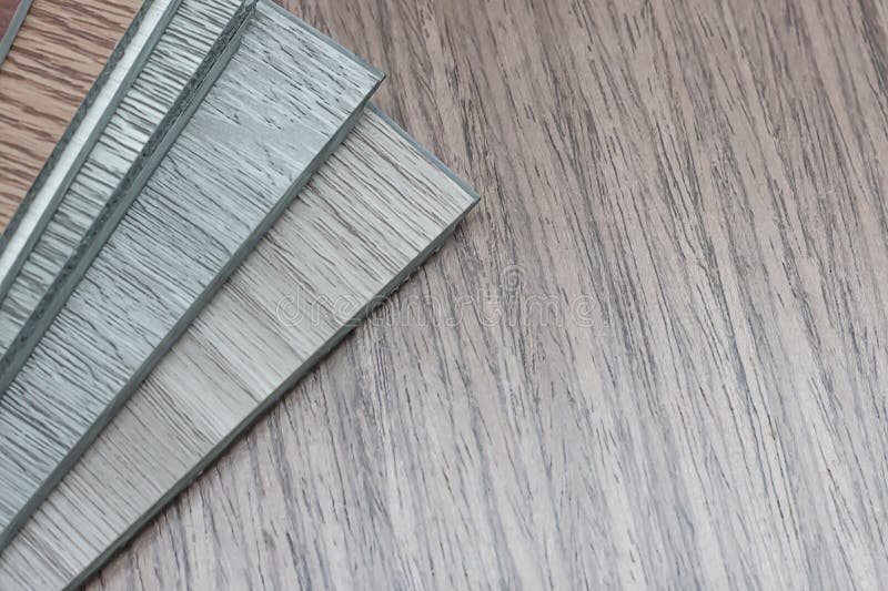 Examples of Ready-made Vinyl Flooring for Interior Work. Stock Image ...