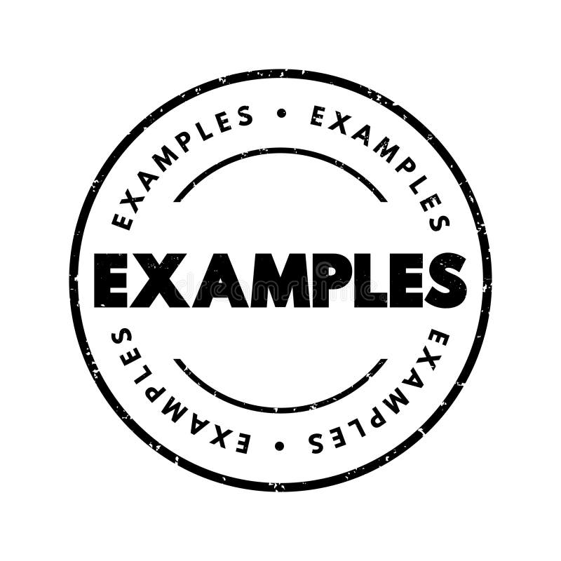 Examples Text Stamp, Concept Background Stock Illustration ...