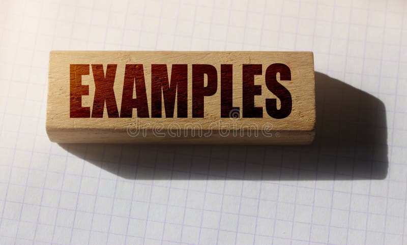 Examples Word Written on Wooden Blocks. Education or Storytelling ...