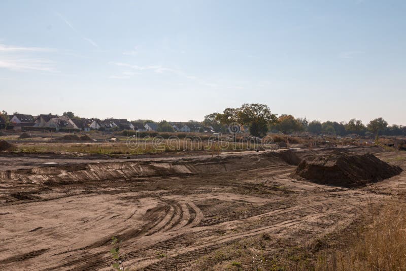 Excavated Land Being Prepared for Construction for a New Building Stock ...
