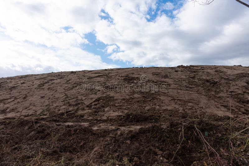 Excavated Material of a New Construction Site Stock Image - Image of ...