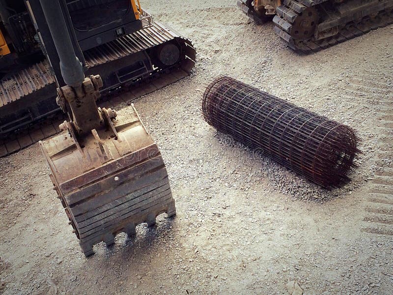 Excavation backhoe loader stock photo. Image of technology - 86063842