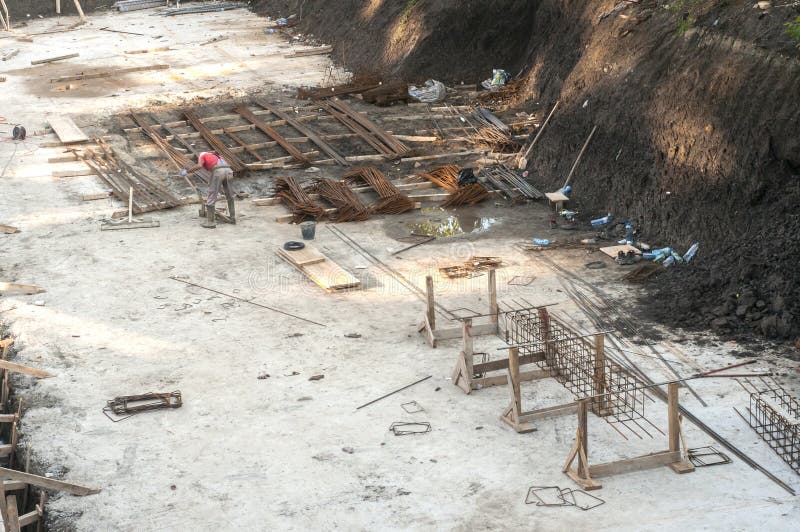 Excavation for Building Construction Stock Image - Image of natural ...