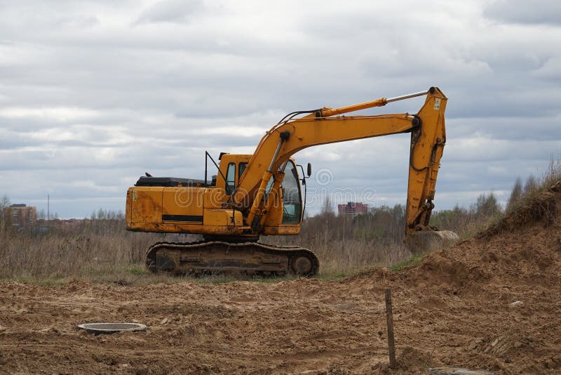 Excavation stock image. Image of earth, hydraulic, machine - 70676691