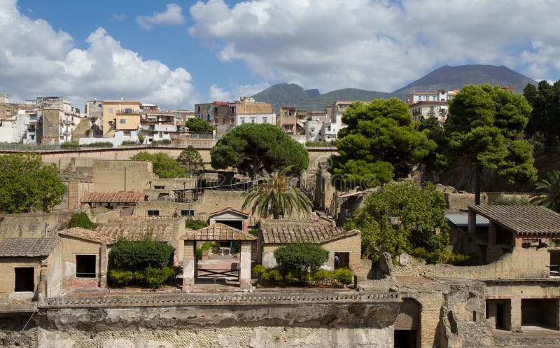 Inside Roman Villa, Herculaneum, Italy. Stock Photo - Image of site ...