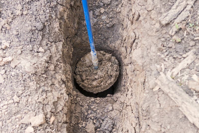 Borehole for soil testing stock image. Image of order - 39231425