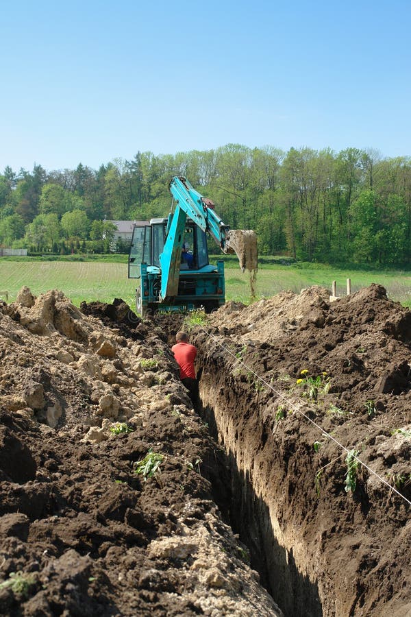 Excavation works stock photo. Image of bucket, operator - 5226450