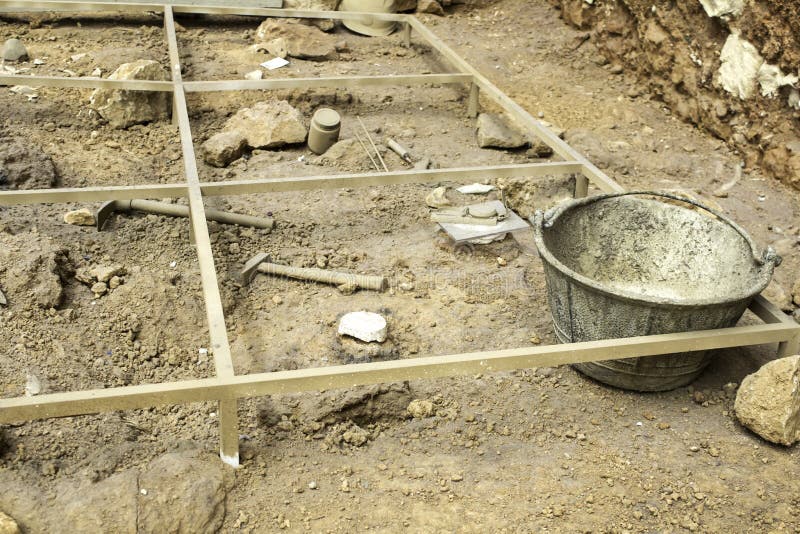 Excavations Archaeological Earth Stock Photo - Image of anthropology ...