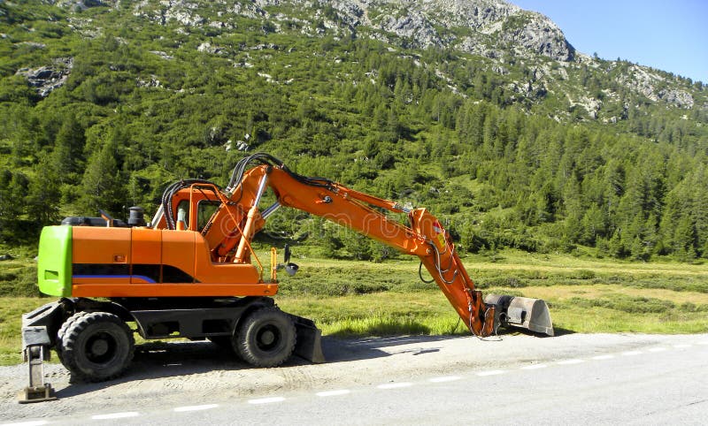 Excavator stock photo. Image of work, excavator, yard - 10697780