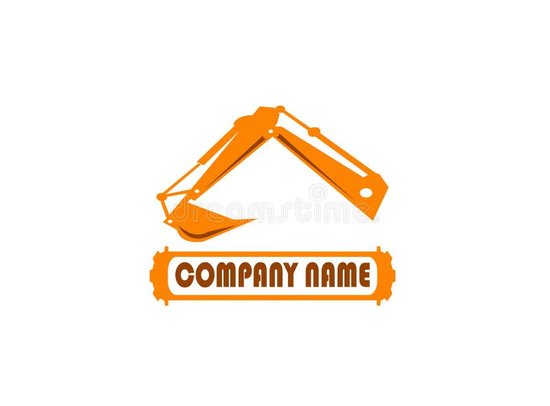 Excavator Arm Digger for Logo Design Illustration in White Background ...
