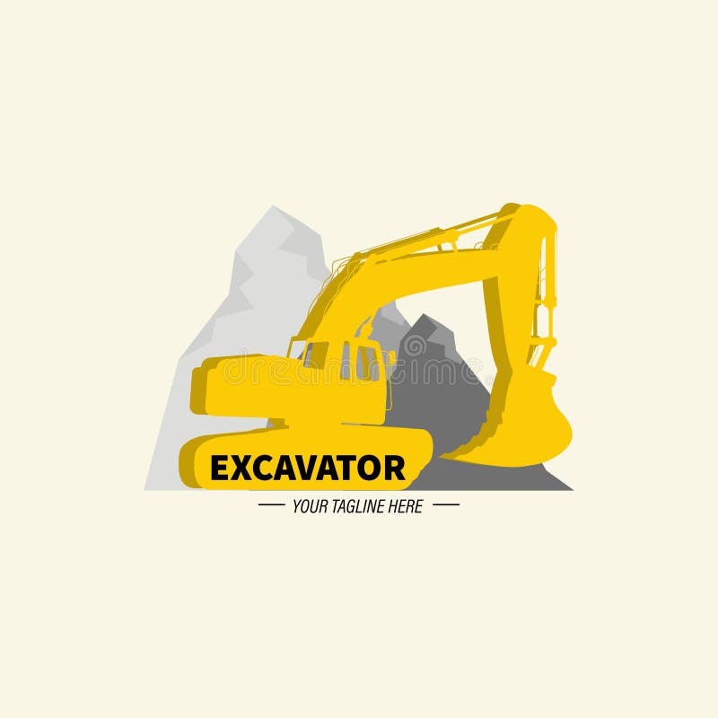Excavator and Backhoe Logo Template. Vector Illustration Stock Vector ...
