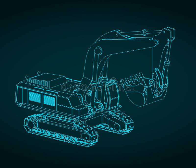 Digger Blueprint Stock Illustrations – 502 Digger Blueprint Stock ...