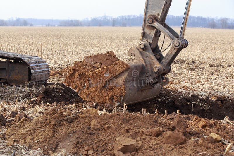 Excavator boom and bucket stock image. Image of industrial - 276218989