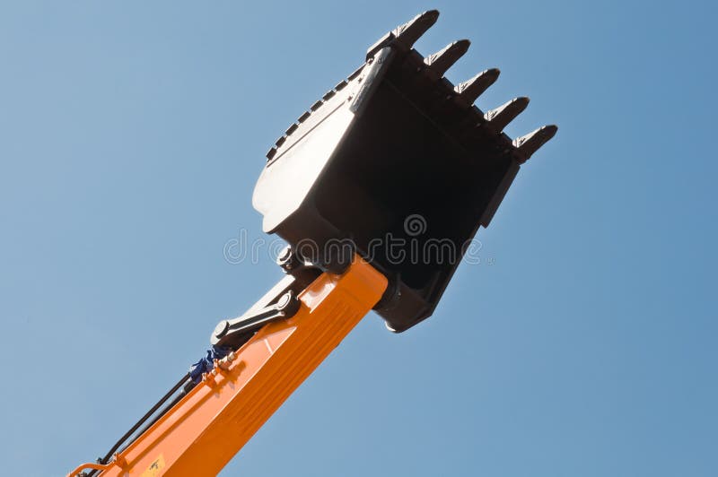 Excavator Bucket Against Sky Stock Image - Image of machine ...
