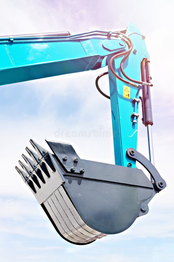 Excavator Bucket on Construction Machine Stock Image - Image of ...