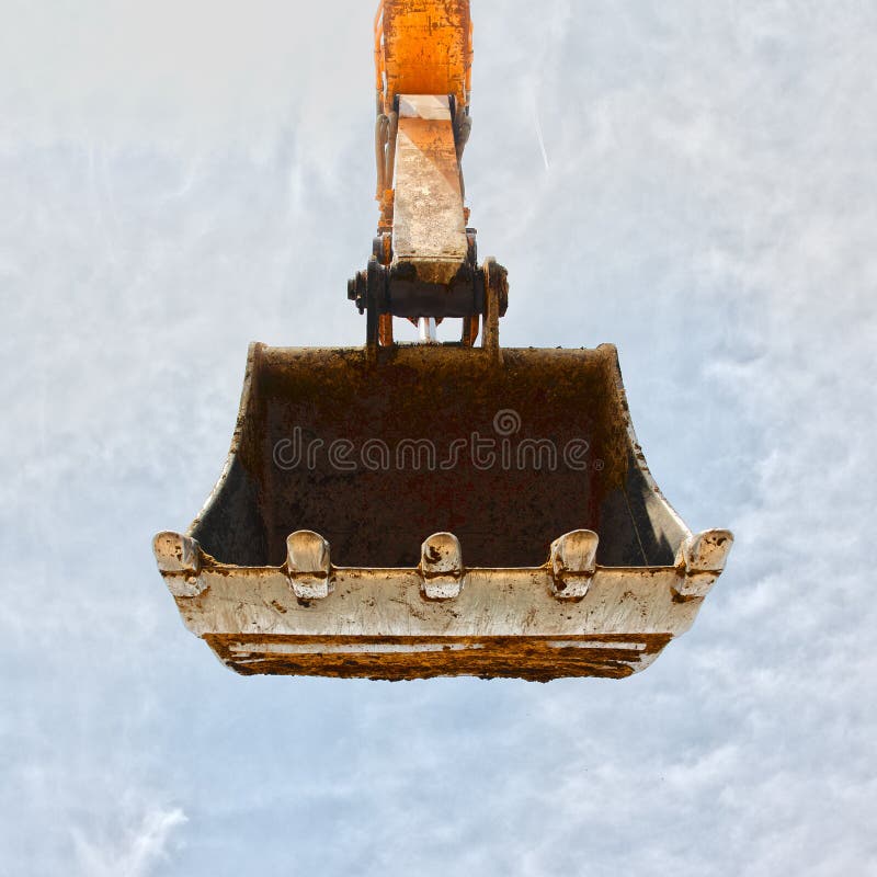 Excavator bucket stock photo. Image of blue, white, vehicle - 56758212