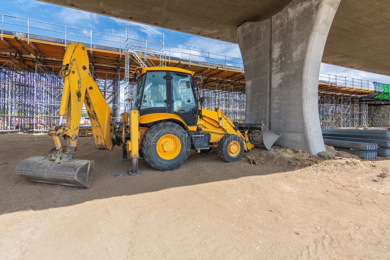 Excavator Building a Road in a Site Construction Editorial Photography ...