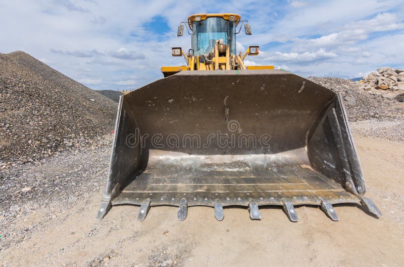 Excavator Building a Road in a Site Construction Stock Image - Image of ...