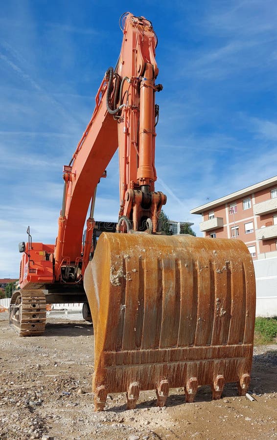 Excavator Bulldozer, in the Metropolitan Suburbs Stock Image - Image of ...
