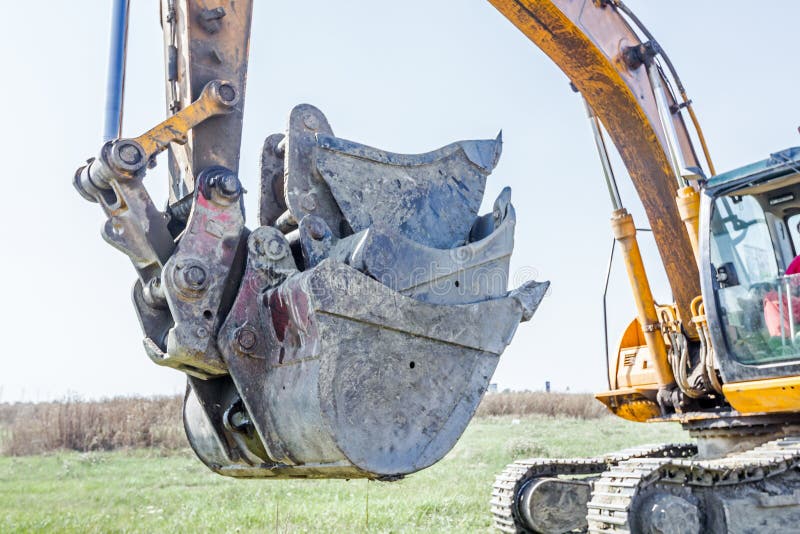 Excavator is Carrying Two Buckets Inserted into One Another, Sorted by ...