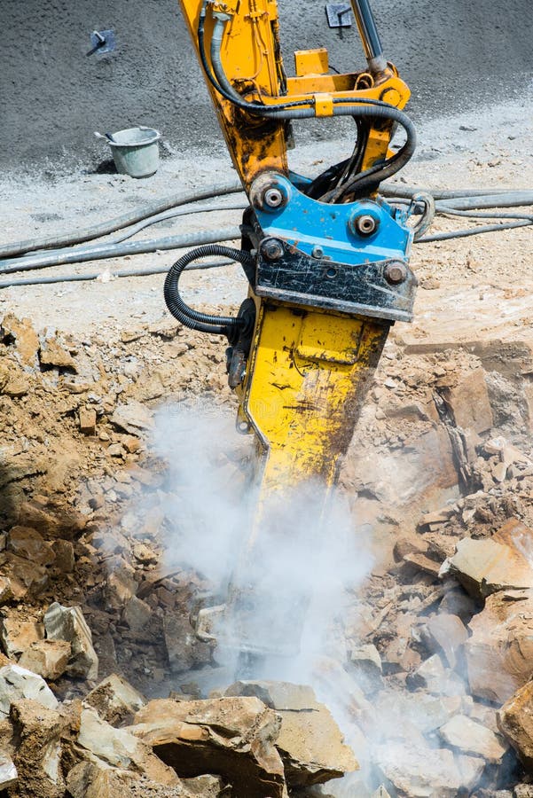 Excavator with chisel stock image. Image of industrial - 40976525