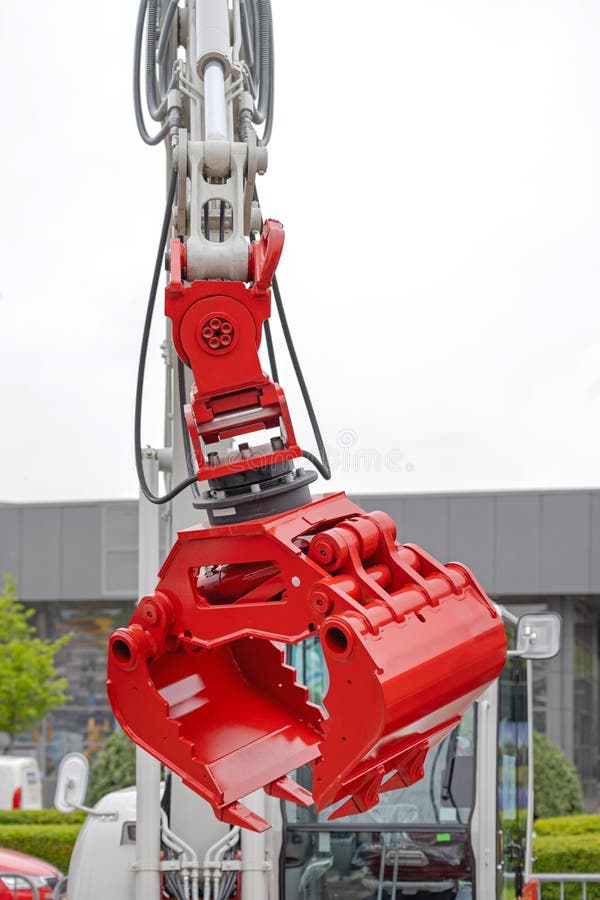 Excavator Claw Grapples Attachment Stock Photo - Image of serbia, site ...