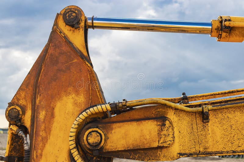 Excavator Close-up. Details of a Heavy Mining Excavator Stock Photo ...