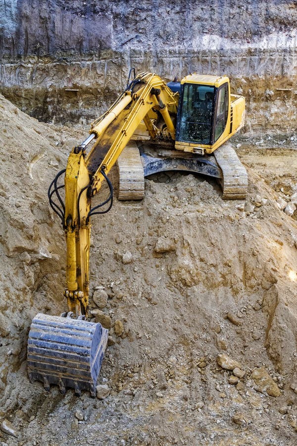 Construction Equipment Working at the Construction Site Stock Photo ...