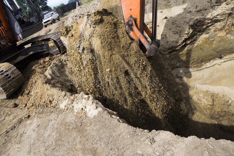 Excavator at the Construction Site. Stock Image - Image of bulldozer ...