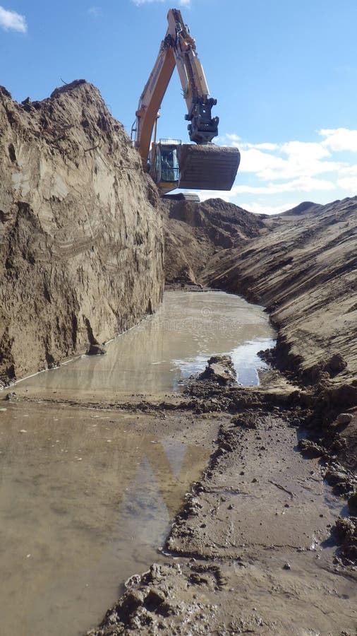 Excavator at a Construction Site Editorial Image - Image of motor ...