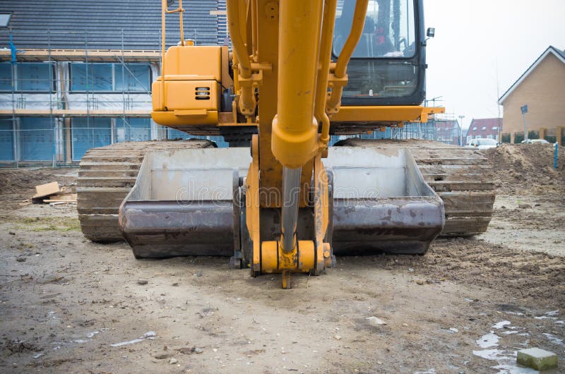 Excavator on Construction Site Stock Photo - Image of mover, power ...