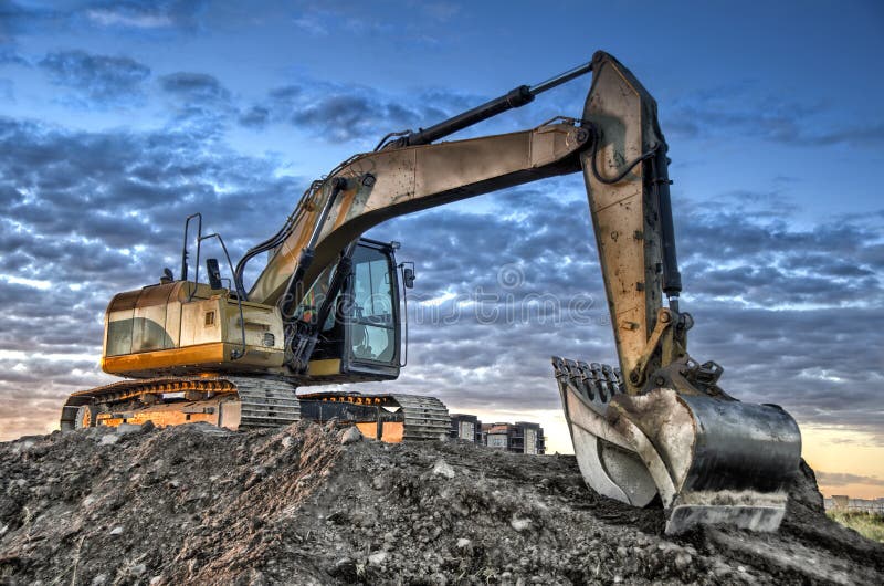 Excavator stock photo. Image of construction, earth, digger - 3437826