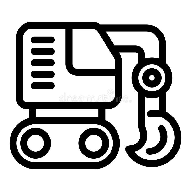 Excavator with Continuous Track Drive for Construction and Earthmoving ...