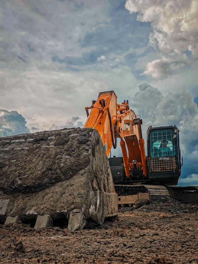 Excavator, Contruction, Heavy Stock Image - Image of heavy, excavator ...