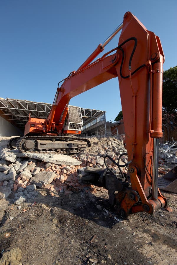 Excavator Demolition stock image. Image of tractor, earth - 8942901