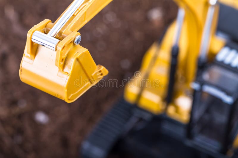 Excavator Detail on Soil stock image. Image of brown - 34867483