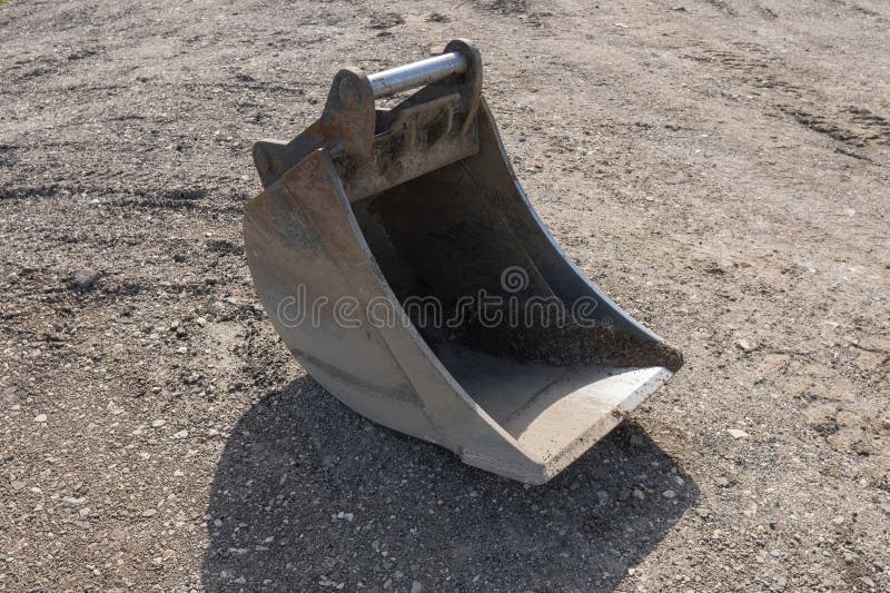 Excavator Digger on Earth Heavy Ground Bucket Bulldozer Stock Photo ...