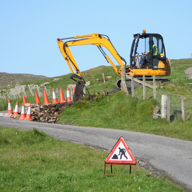 Excavator digging stock image. Image of notice, country - 4711631
