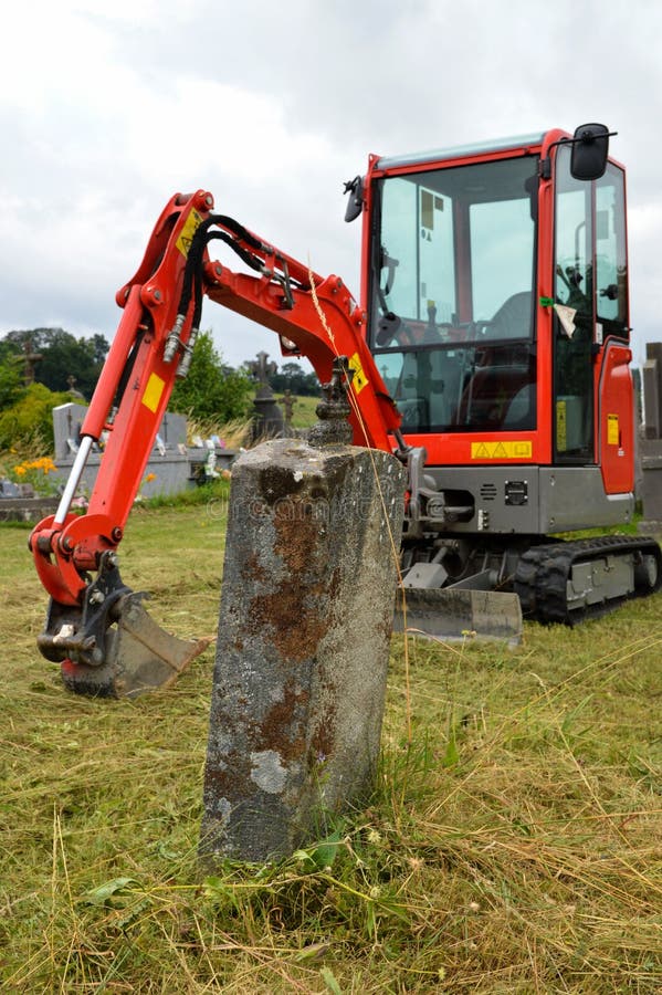 Excavator for Digging a Grave Stock Image - Image of ceremonial ...