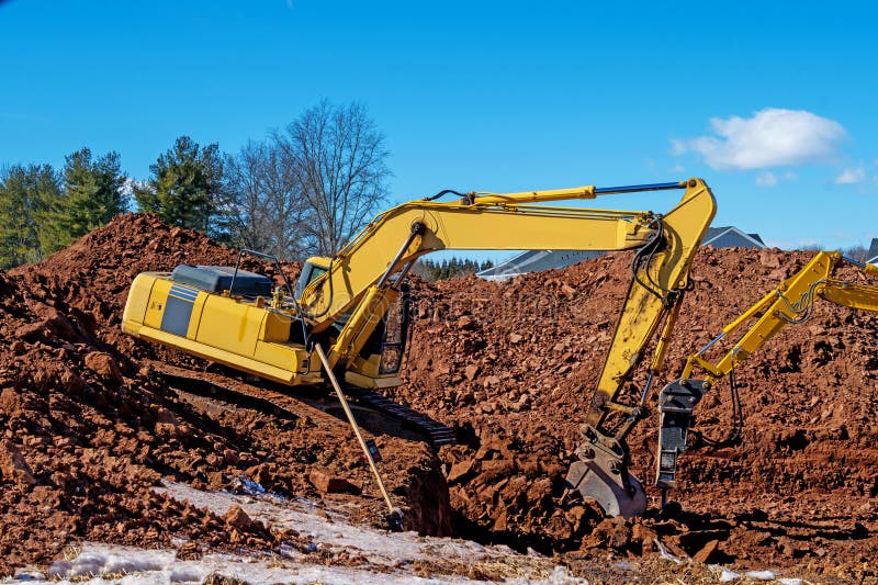 Excavator Digging the Ground Stock Image - Image of contractor ...