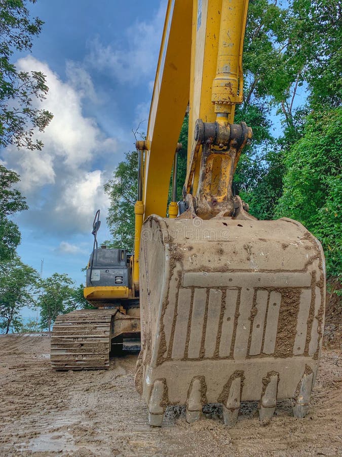 Dozer Working at Construction Site. Bulldozer for Land Clearing ...