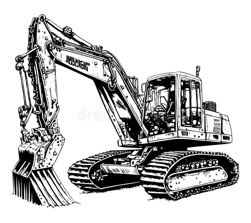 Backhoe Drawing Stock Illustrations – 1,249 Backhoe Drawing Stock ...