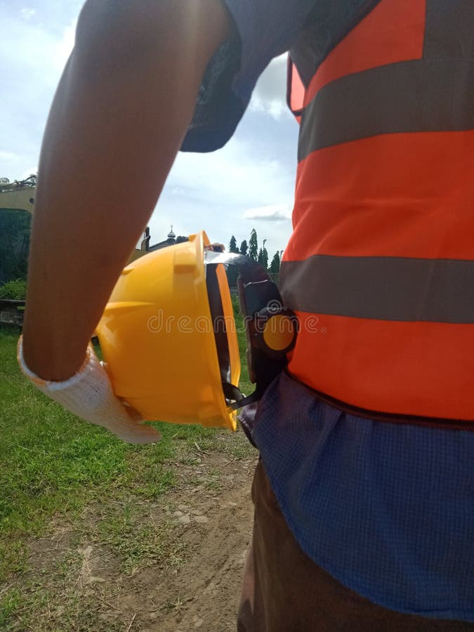 A Excavator Engineer Start at Construction Site Stock Photo - Image of ...
