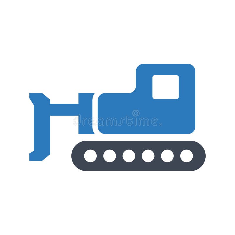 Excavator, Excavating, Construction Vector Icon Stock Vector ...