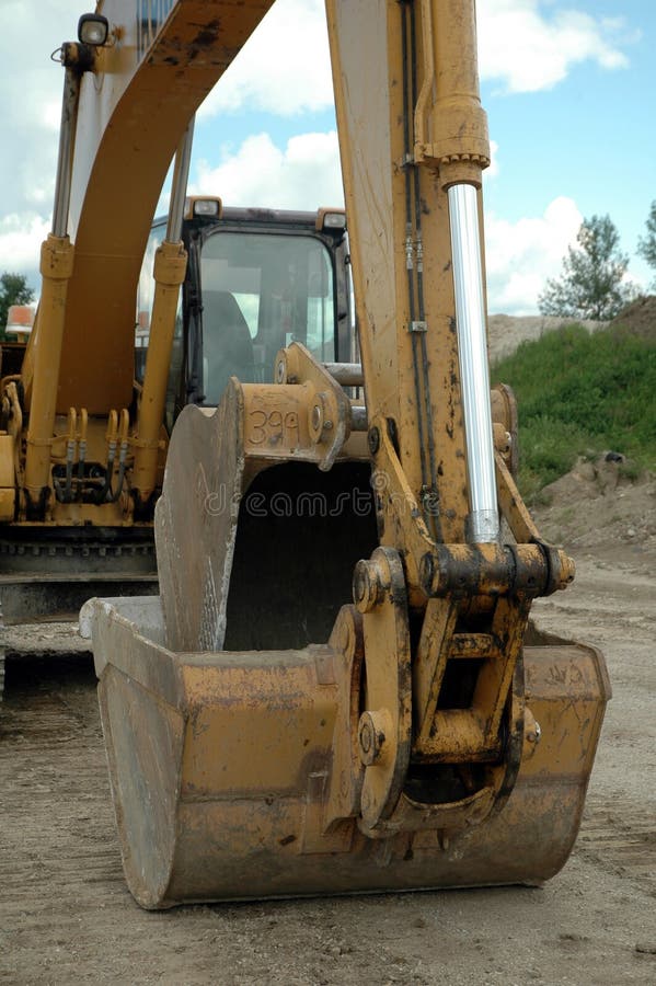 Excavator front view stock image. Image of industrial - 8260651