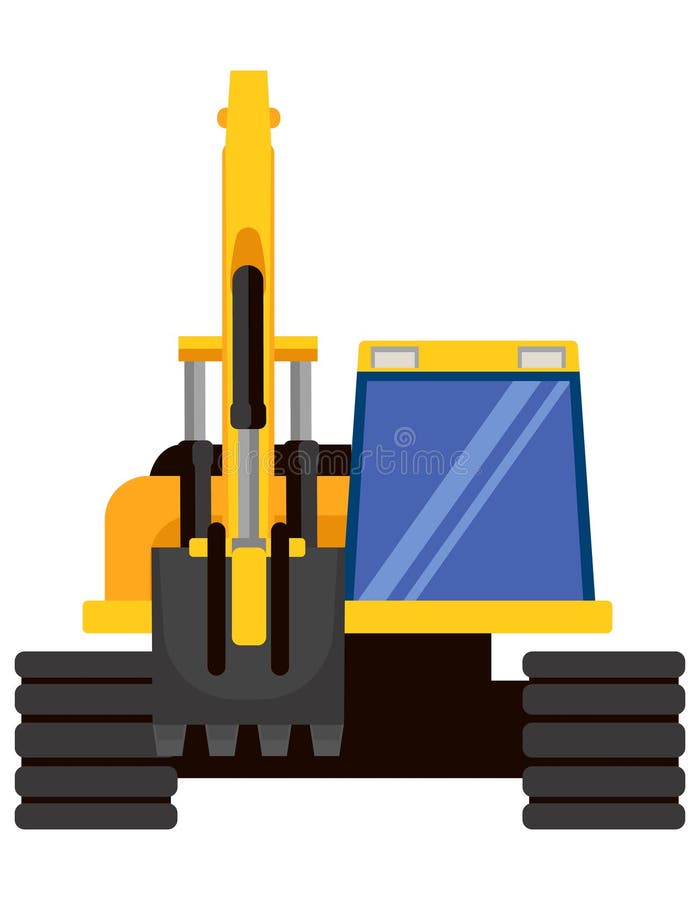 Excavator Front View Stock Illustrations – 434 Excavator Front View ...